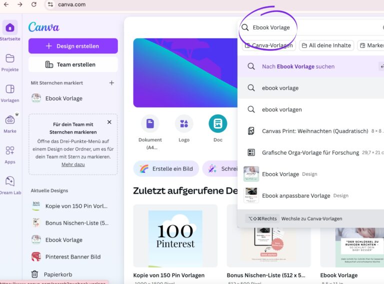Ebook in Canva - digitale Produkte erstellen (Anleitung)